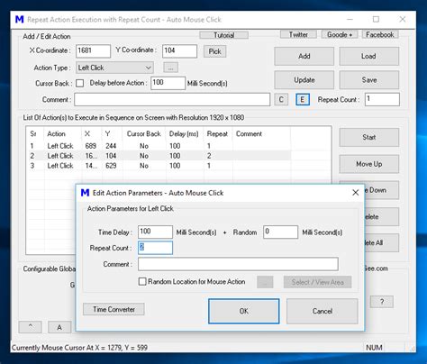 use repeat count to repeat an action or whole script automate windows