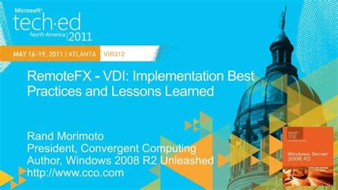 Ppt Remotefx Vdi Implementation Best Practices And Lessons Learned Powerpoint Presentation