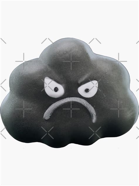 Grumpy Storm Cloud Sticker For Sale By Betes Etranges Redbubble