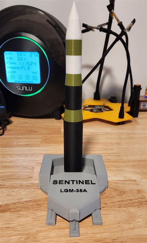 Sentinel Icbm Carbon Fiber Decorative Model Etsy