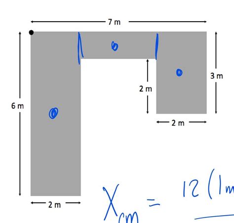 solved determine the center of mass of the object shown in