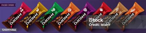 초콜릿 바 벡터 포장 디자인입니다 과일과 매운 초콜릿 세트입니다 초콜릿 바에 대한 스톡 벡터 아트 및 기타 이미지 초콜릿 바