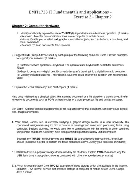 Exercise 2q Chapter 2 Computer Hardware Pdf