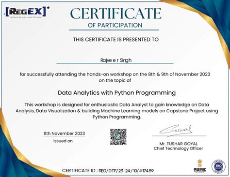 Attended Data Analytics Webinar With Regex Software Rajveer Singh