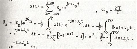 Fourier Series Determine Spectrum Amplitudes For Half Wave Rectified