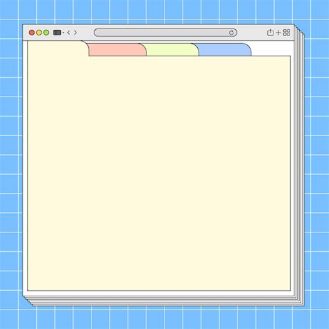 Premium Vector Web Browser Window With Tab Toolbar And Search Field