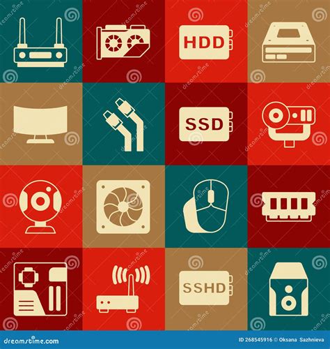 Set Uninterruptible Power Supply Ram Random Access Memory Web Camera