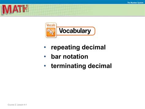 7 Lesson 4 1 Terminating And Repeating Decimals Pptx
