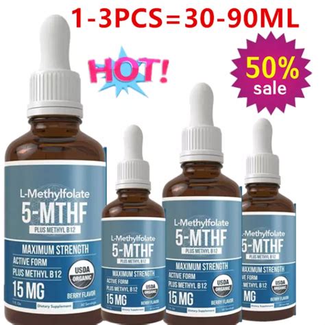 1 3x 30ml L Methyl Folate 5 Mthf Drop Liquid Vitamins Folate Supplement Health And £5 99 Picclick Uk