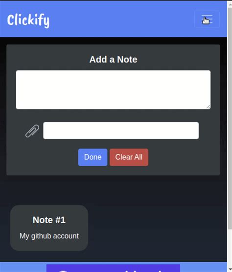 github savi 1311 clickify a chrome extension that is easy to use and can help you take notes