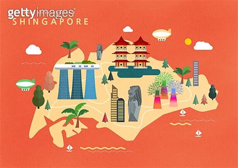 지도 여행 랜드마크 묘사 세계여행 싱가포르 말레이제도 싱가포르시 싱가포르 야자나무 열대나무 마리나베이샌즈호텔 싱가포르 멀라이언 이미지