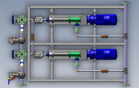 螺杆泵投加装置含在线稀释 SOLIDWORKS 2018 模型图纸下载 懒石网