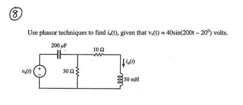 Solved 7 Simplify The Following Expressions Using Phasors
