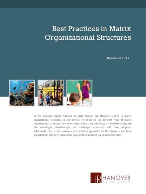 Best Practices In Matrix Organizational Structures Pdf Organizational Structure Leadership