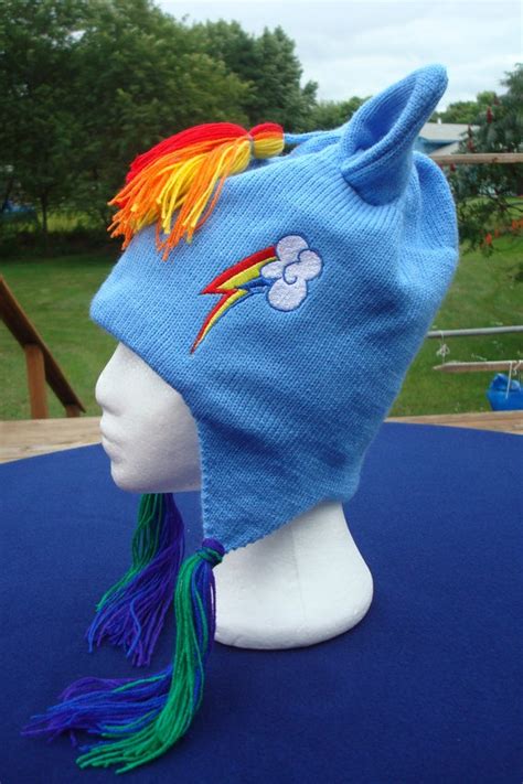 Rainbow Dash Ear Flap Hat Ear Flap Hats Rainbow Dash Ear Flap