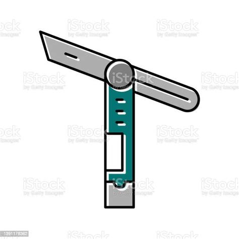 슬라이딩 베벨 목수 액세서리 색상 아이콘 벡터 일러스트레이션 갈고리 발톱에 대한 스톡 벡터 아트 및 기타 이미지 갈고리 발톱 개인 장식품 계기판 측정기 Istock