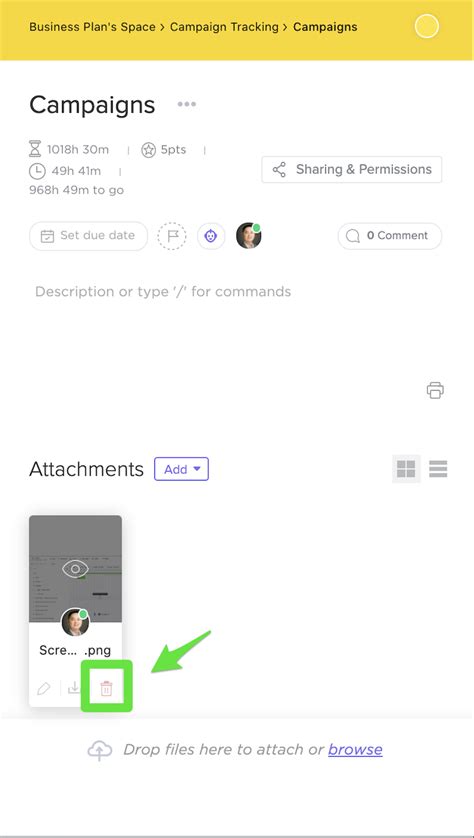 Delete Attachments ClickUp Help