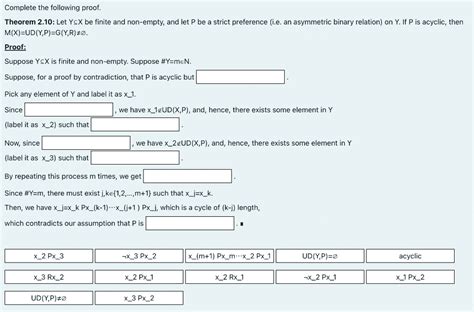 solved complete the following proof theorem 2 10 let y⊆x