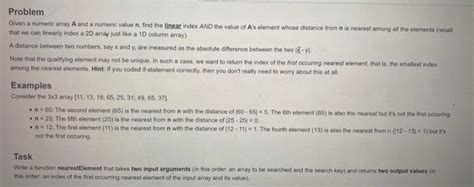 Solved Problem Given A Numeric Array A And A Numeric Value