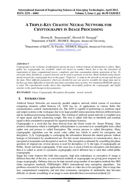 Pdf Atriple Key Chaotic Neural Network For Cryptography In Image Processing
