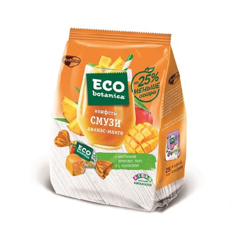 Конфеты-смузи Eco-botanica Ананас-Манго, 150 г - купить с доставкой по ...