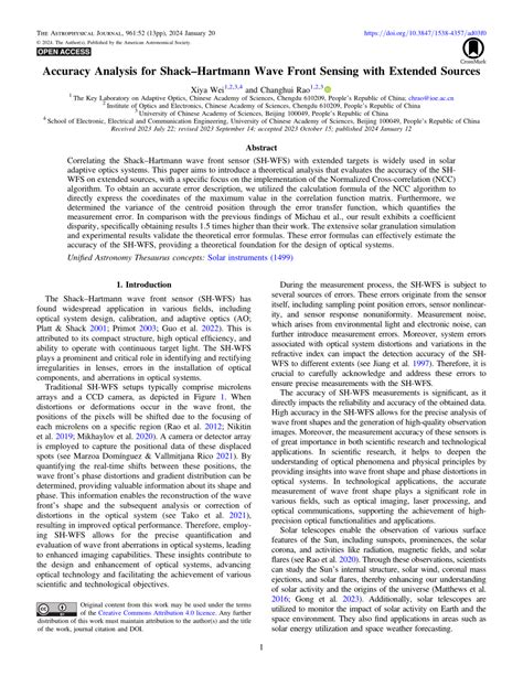 Pdf Accuracy Analysis For Shackhartmann Wave Front Sensing With