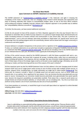 FREE Credibility Statement Samples To Download