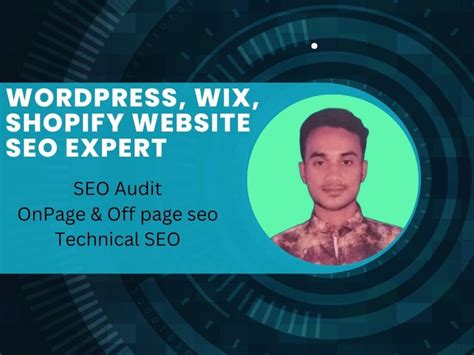 on page and technical seo for wordpress shopify wix upwork
