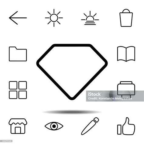 Diamond Icon Simple Thin Line Outline Vector Element Of Minimalistic