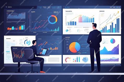 Premium Photo Flat Vector Design Statistical And Data Analysis For Business Finance Investment