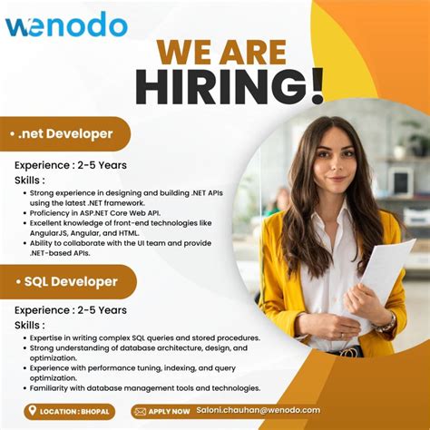 saloni chauhan on linkedin hiring dotnetdeveloper sqldeveloper