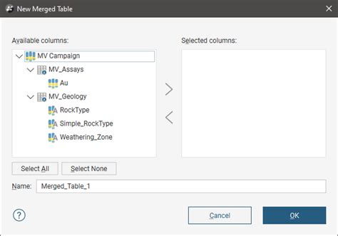 Merging Drilling Data Tables