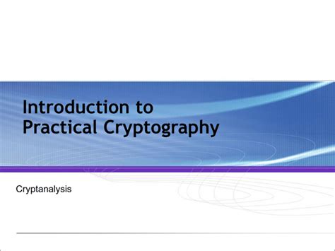 Lectures 56 Cryptanalysis