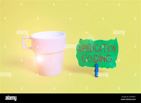 Conceptual Hand Writing Showing Application Coding Concept Meaning Process By Which A Mobile