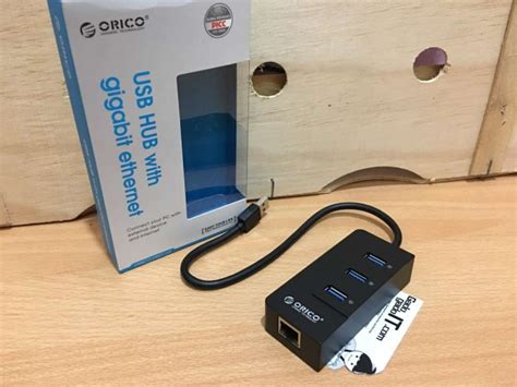 Jual Orico Hr01 U3 Usb Hub 3 Port Usb 3 0 Usb Lan Card Adapter Rj45 Di Seller Tikno Store