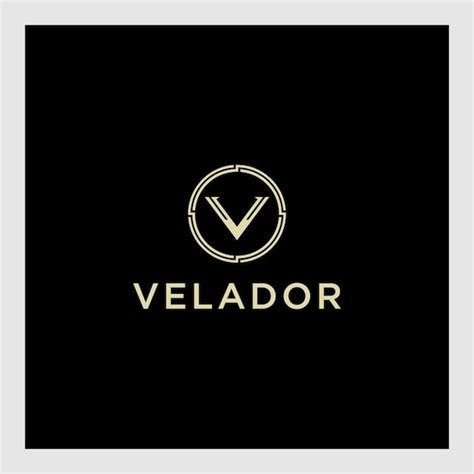 원 안에 이니셜 로고 문자 V 프리미엄 벡터