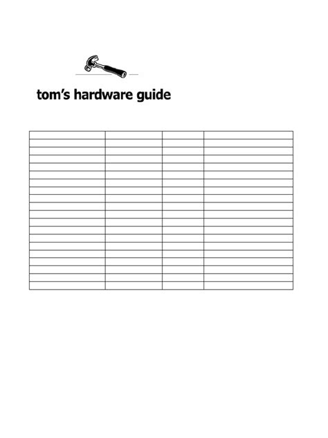 Hardware Checklist Pdf