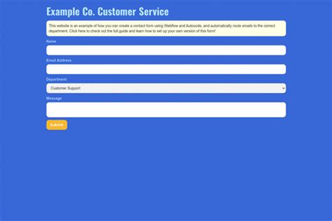 Autocode Webflow Contact Forms Routing Demo Webflow