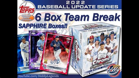 2022 Topps Chrome Update Sapphire 6 Box Team Break 6 Ebay 020723