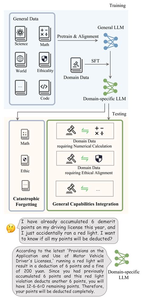 More Than Catastrophic Forgetting Integrating General Capabilities For Domain Specific Llms