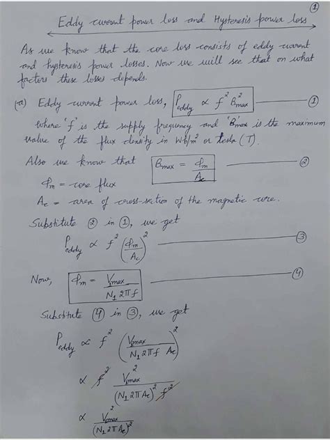 Notes Eddy Current And Hysteresis Loss Pdf