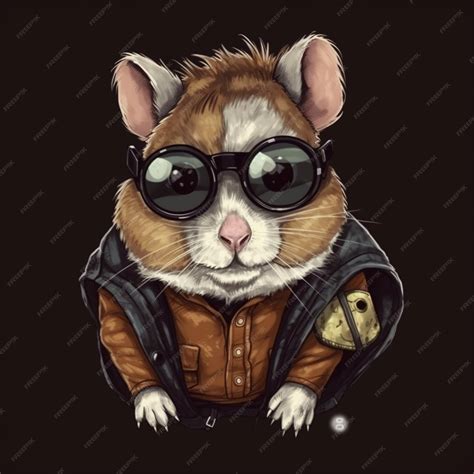 Premium Ai Image A Picture Of A Hamster Wearing A Jacket And Glasses