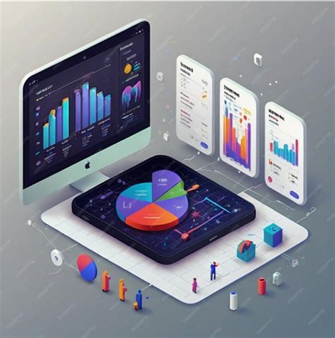 Isometric Uiux Data Illustration Premium Ai Generated Image