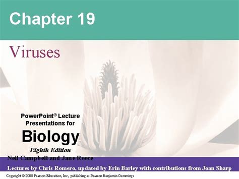 Chapter 19 Viruses Power Point Lecture Presentations For