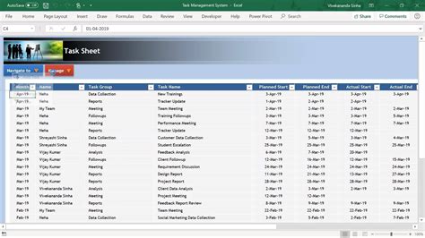 199 Task Management System In Excel Vba With Complete Source Code