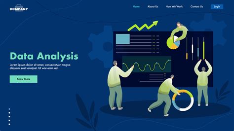 Data Analysis Concept Based Landing Page Design With Business People Or