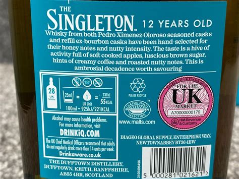 Bottle Of The Singleton Single Malt Scotch Whisky