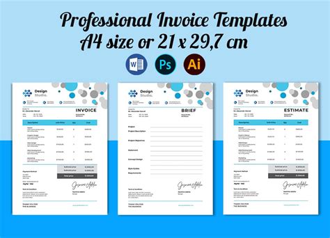 MS Word Invoice Template Excel Invoice Template Photoshop Invoice Template Invoice Template