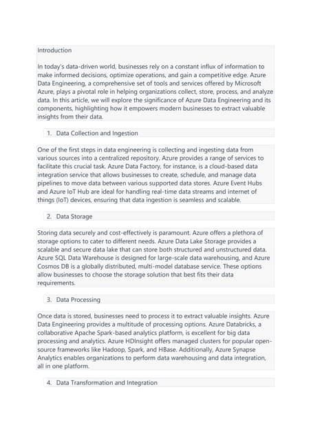 azure data engineering online training pdf