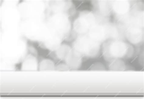 Premium Photo Empty White Table Over Blur Background
